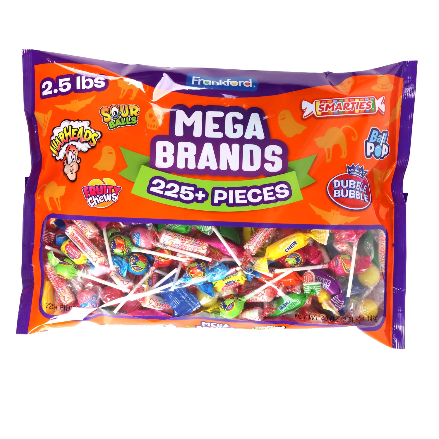 Frankford Mega Brands Halloween Mix Assorted Flavor Variety Candy 2.5 ...