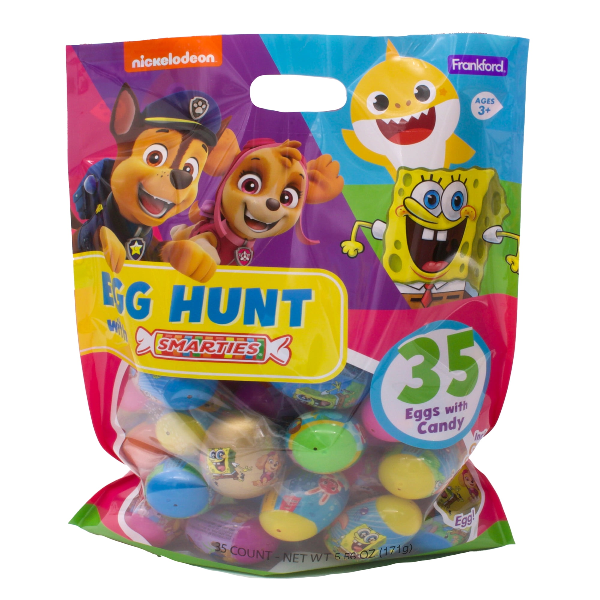 Frankford Nickelodeon Giant Easter Egg Hunt with SMARTIES Candy, 5.56oz ...