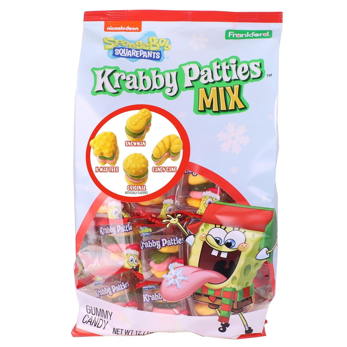 SpongeBob SquarePants Krabby Patties Holiday Gummy Mix Bag by Frankford ...