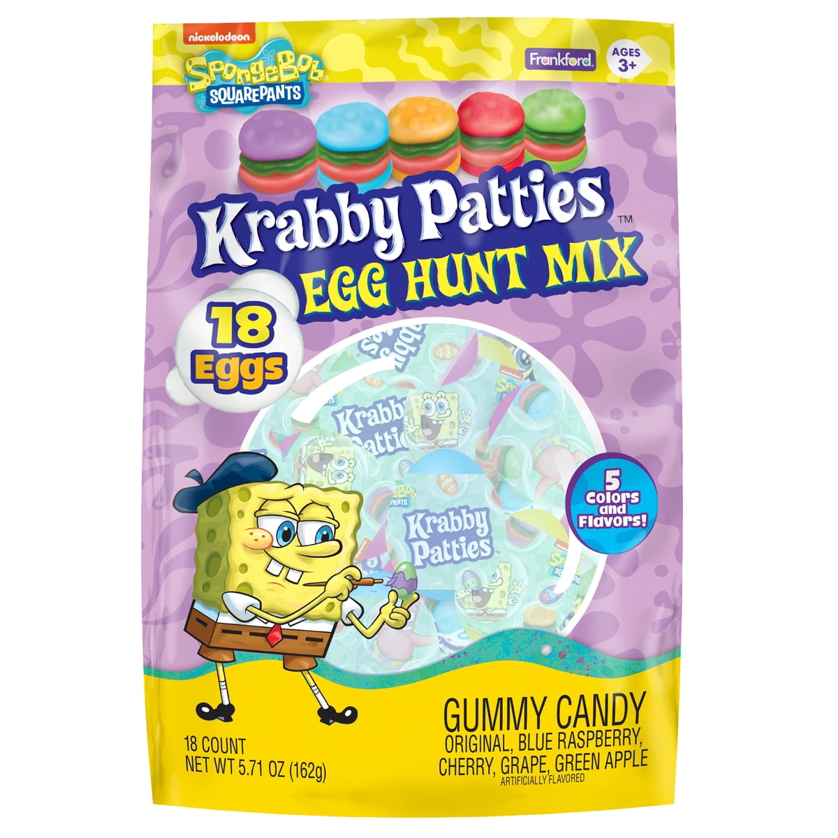 Frankford Nickelodeon SpongeBob Krabby Patties Easter Egg Hunt Mix 18 ...