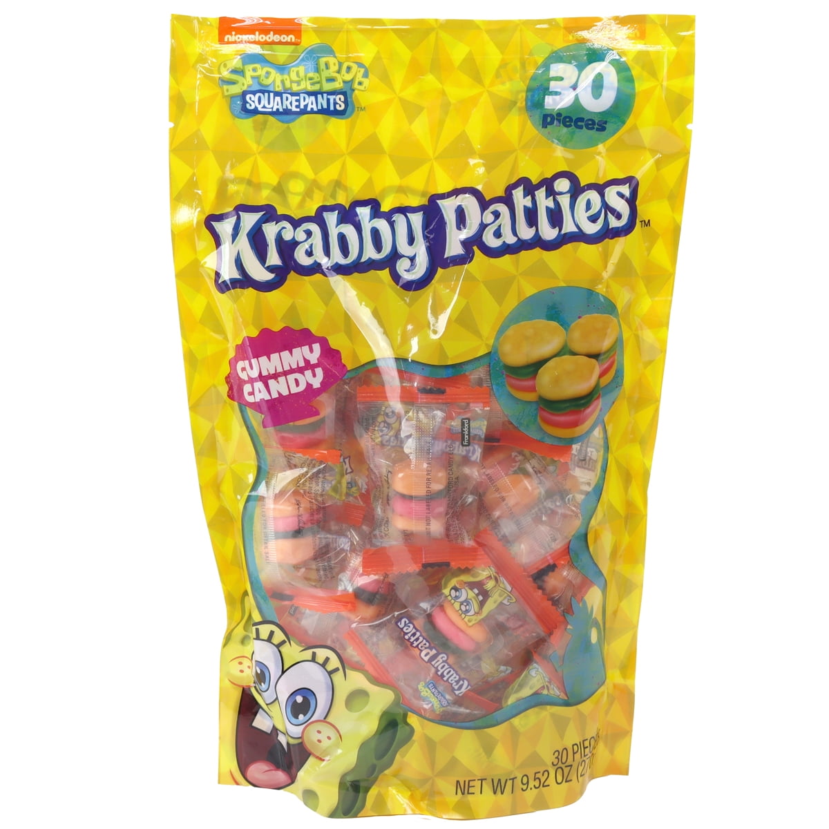 Frankford Nickelodeon SpongeBob Krabby Patties Original Gummy Candy 30 ...