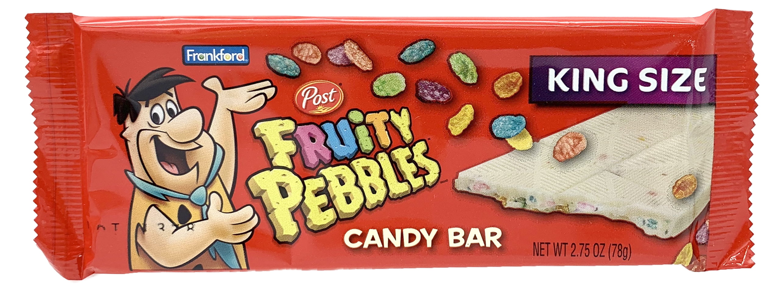 Frankford Post Fruity Pebbles Flavored King Size Candy Bar 2 75 Oz