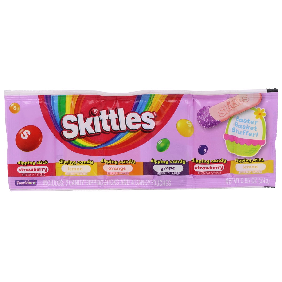 Frankford Skittles Easter Dig N Dips Strip Candy in Fruit Flavors .85oz ...