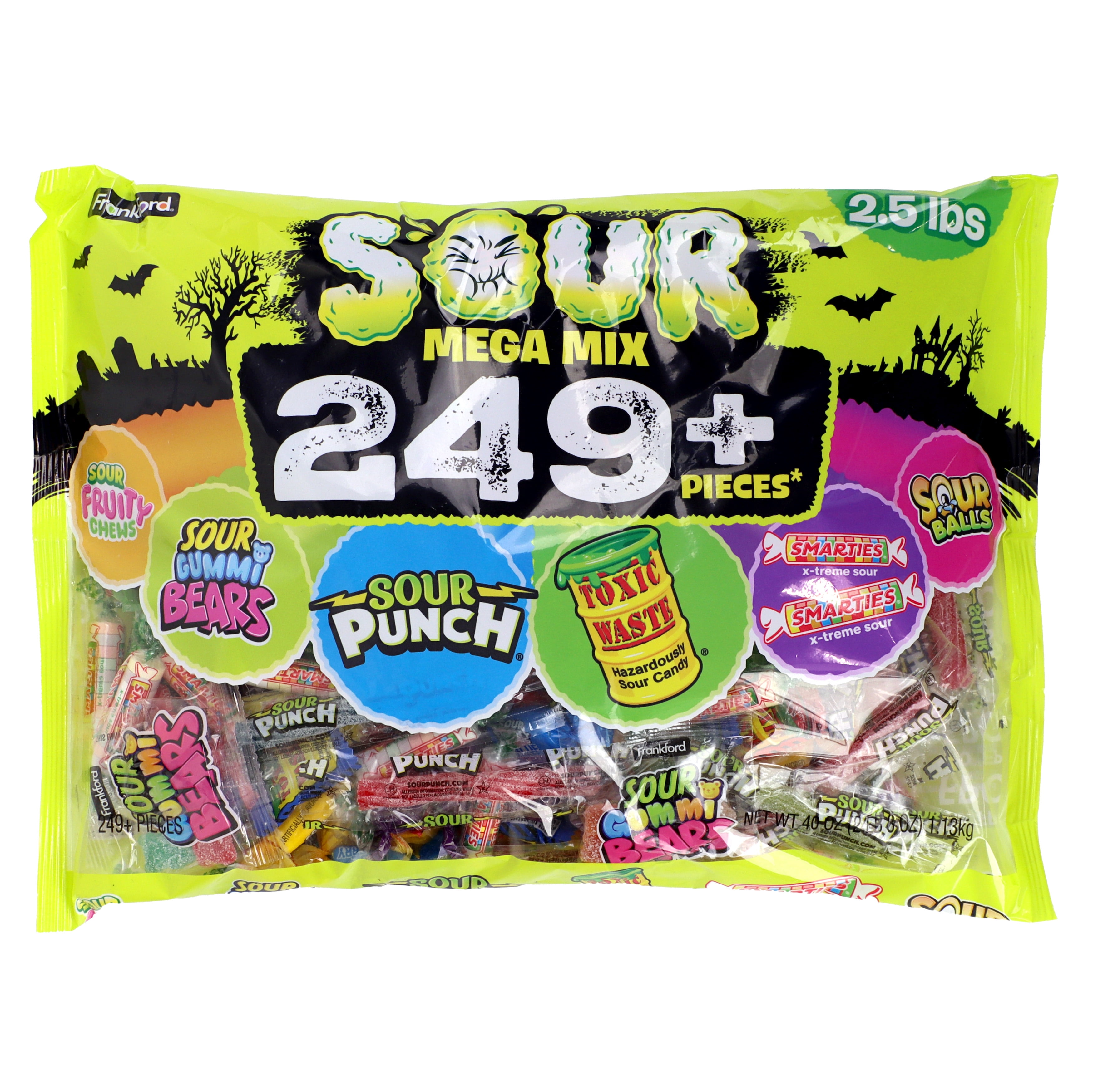 Frankford Sour Mega Brands Variety Bulk Candy Bag, 40 oz - Walmart.com
