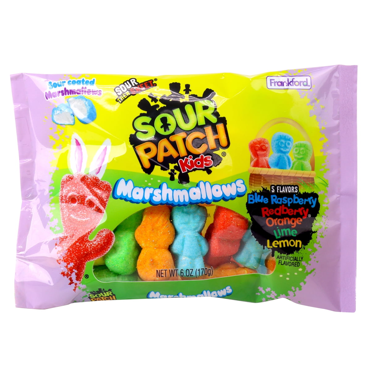 Frankford Sour Patch Kids Marshmallow Candy, Easter Bag, Assorted ...