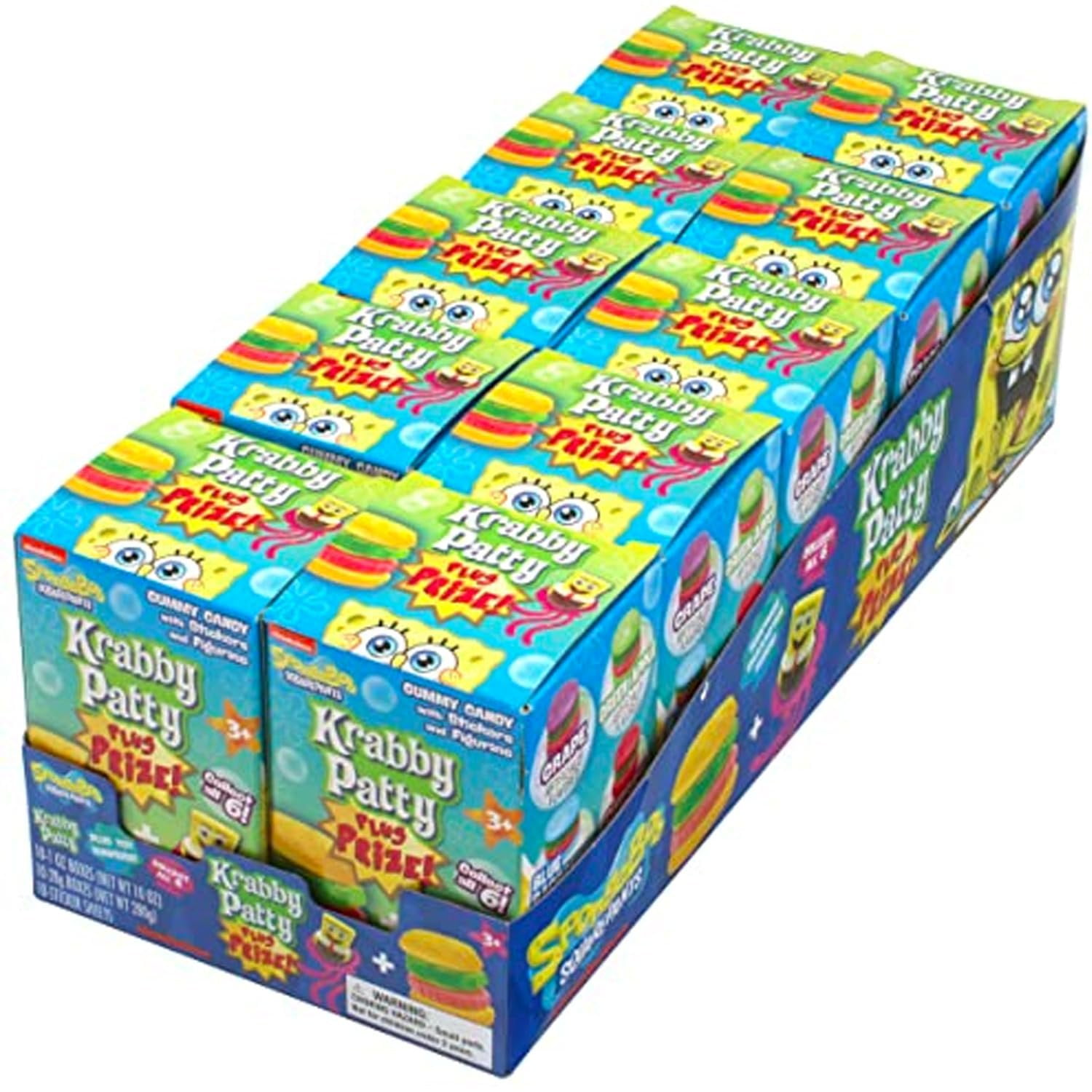 Frankford SpongeBob SquarePants Gummy Krabby Patty Plus Prize, Assorted Fruit Flavor, 1 oz ...