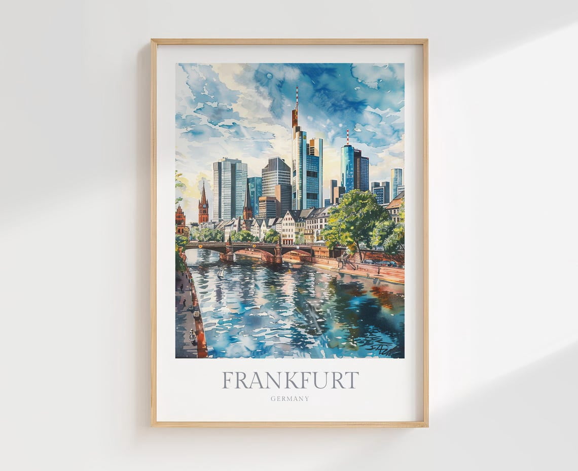 Frankfurt Am Main Poster Germany Poster, Unframed Size 12x18 - Walmart.com