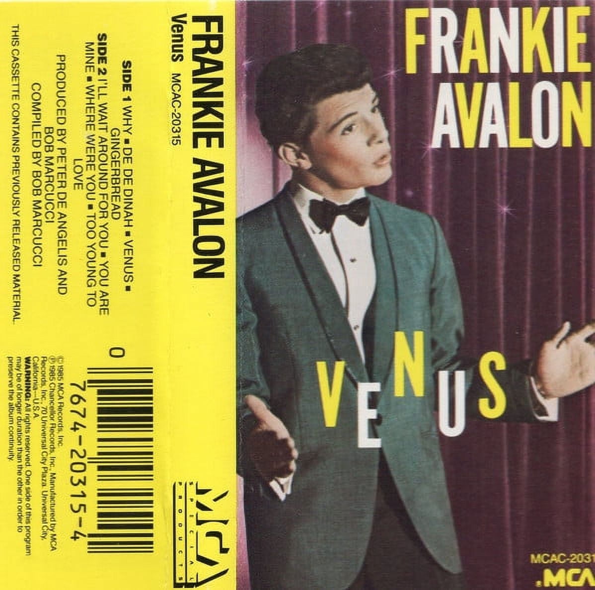 Frankie Avalon - Venus (Cassette) - Walmart.com