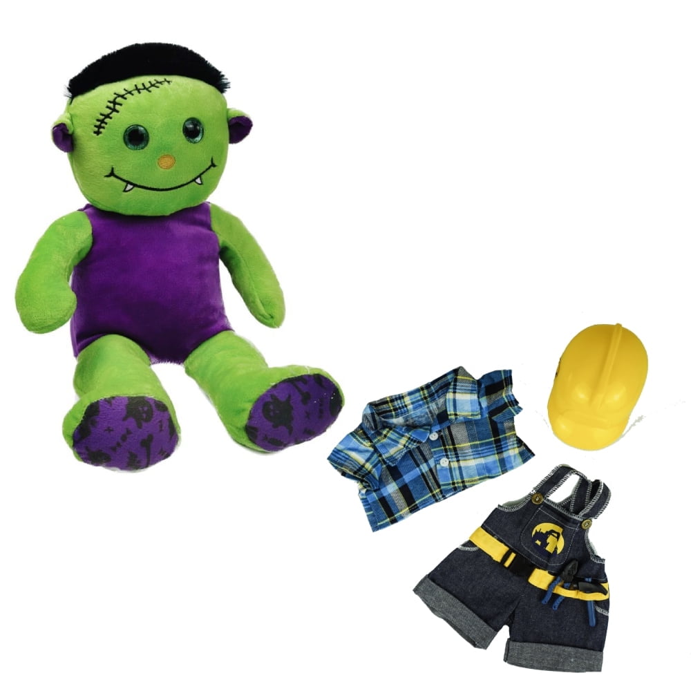 Plush Gear 16" Frankie the Monster Plush Toy, Construction Worker ...