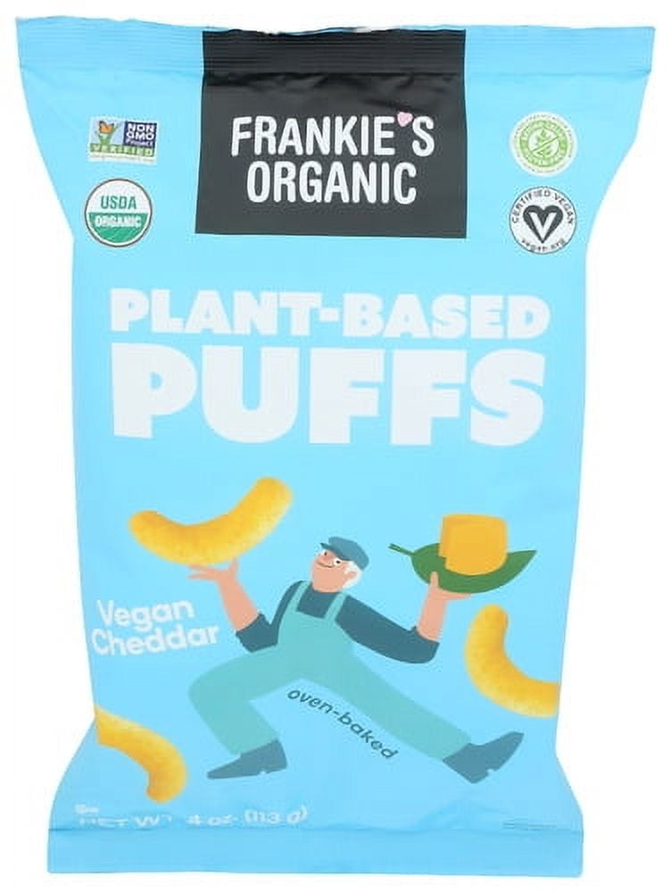 Frankies Snack Puffs Cheddar Plant Based (12 Pack) 4 oz - Walmart.com