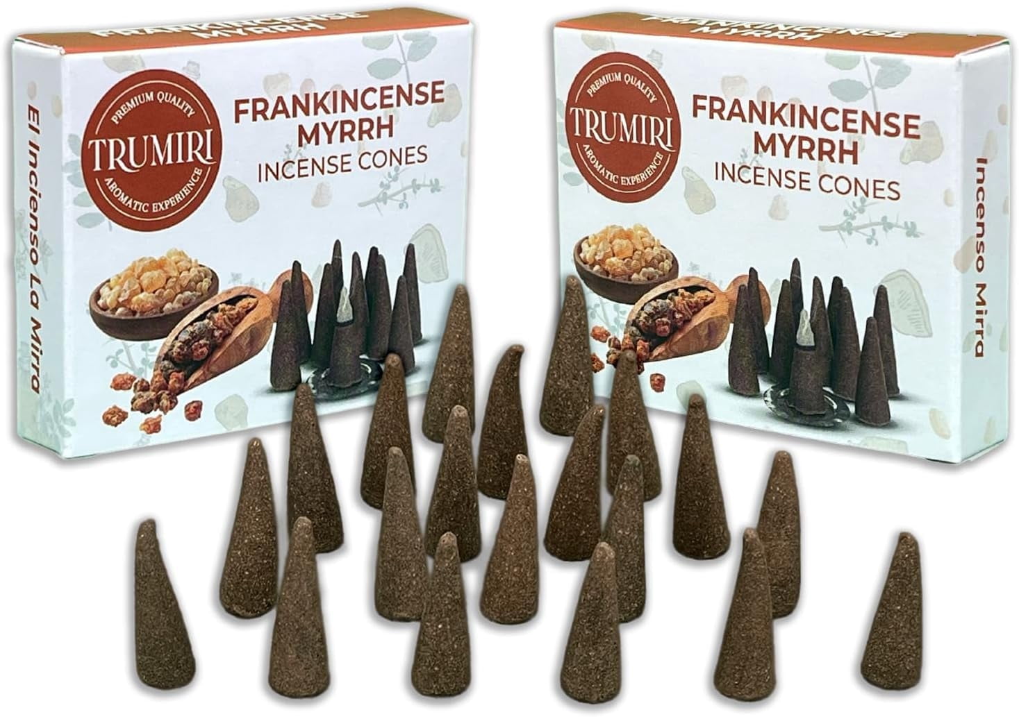 Trumiri Frankincense Myrrh Scented Incense Cones, Pack of 20 ...