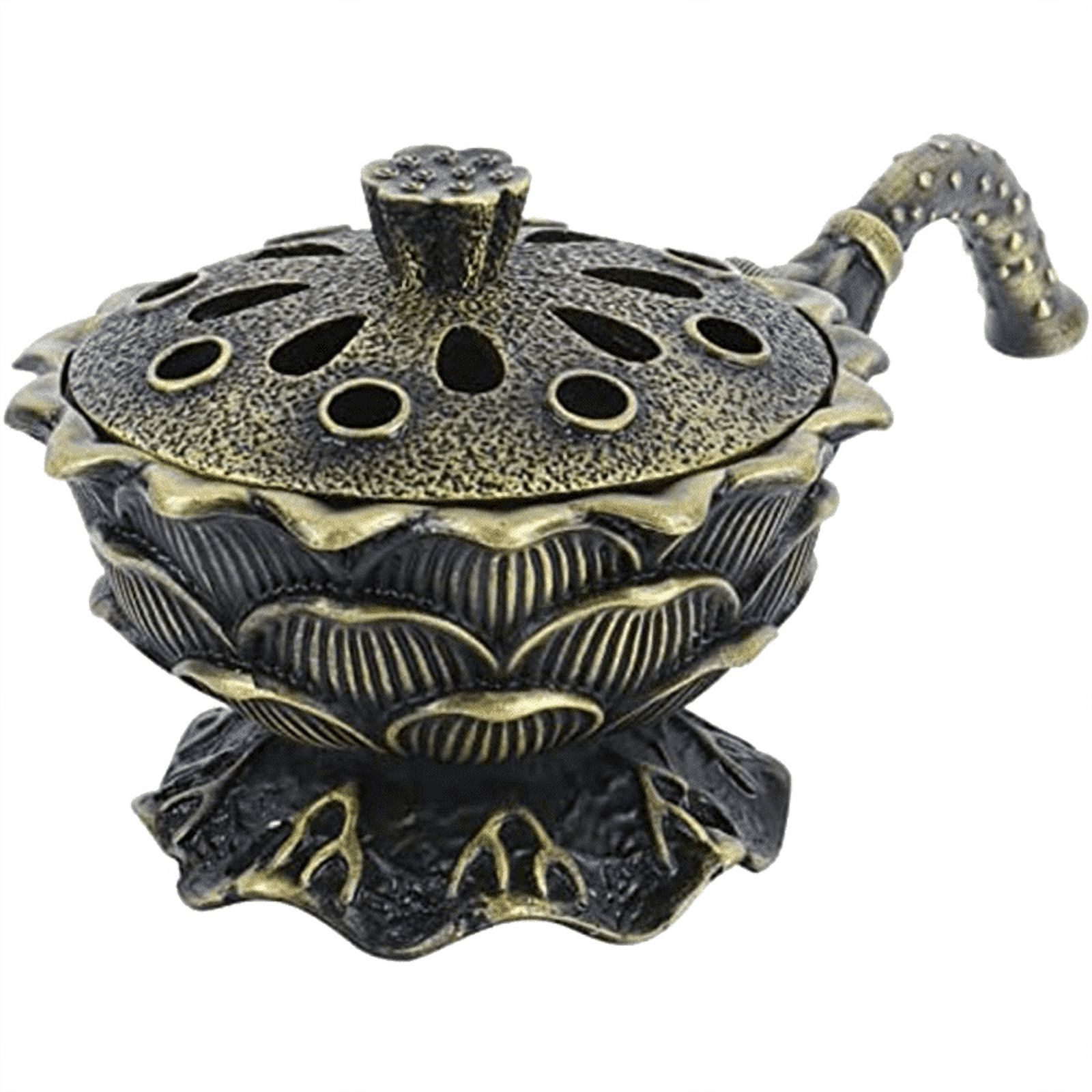 Frankincense Resin Burner,Incencence Burner with Handle , Lotus Shaped ...