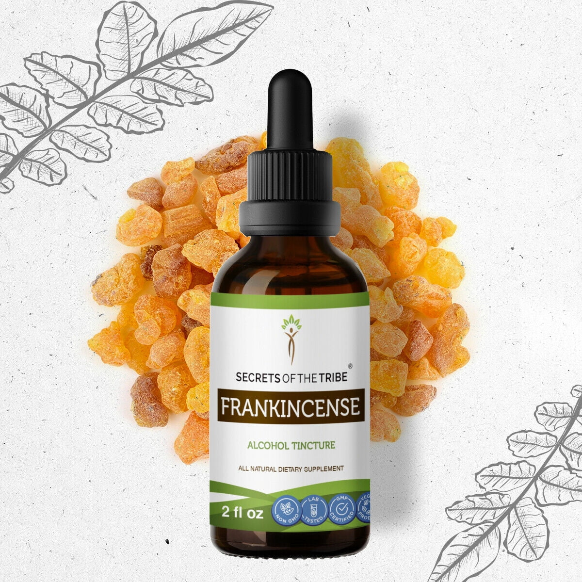 Secrets Of The Tribe, Frankincense Tincture Extract, Boswellia Serrata ...