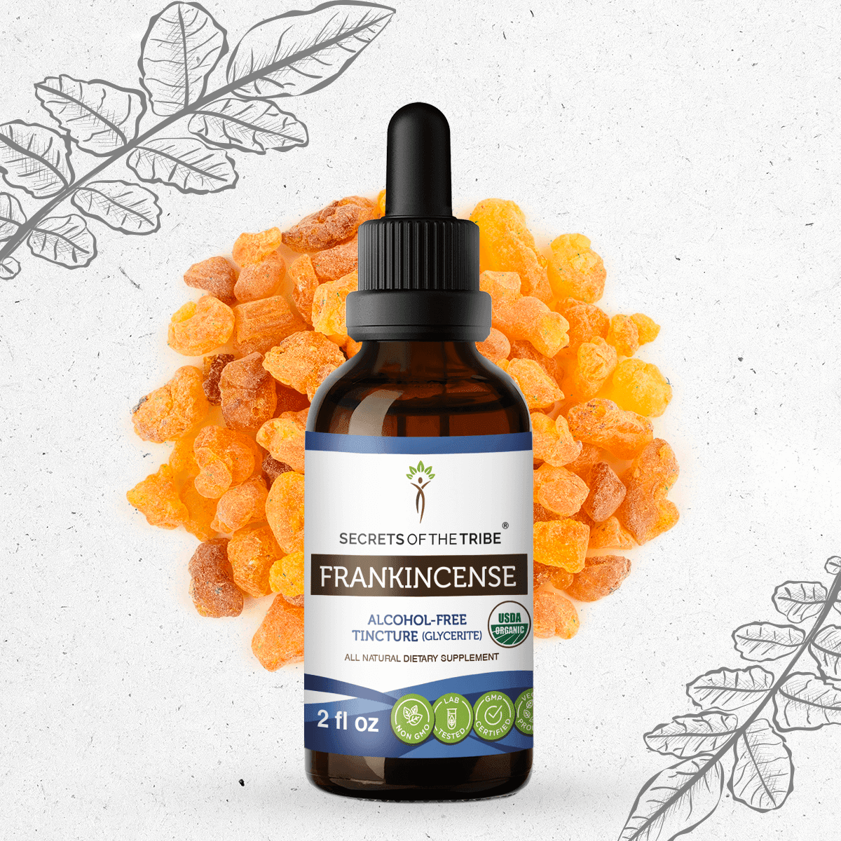 Frankincense Tincture Alcohol-FREE Extract, Organic Frankincense ...