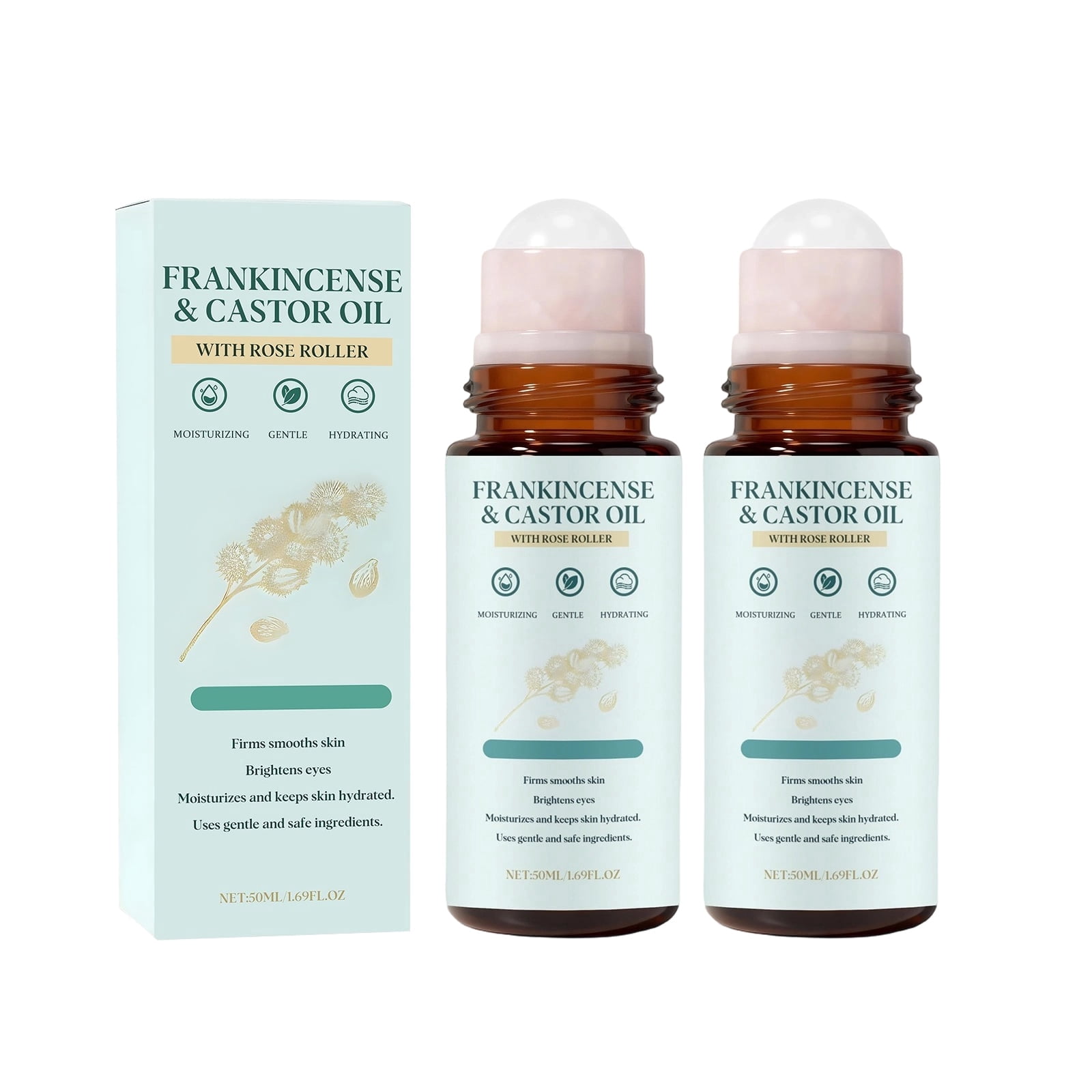 Frankincense and Castor Oil Rose Roller – Organic Cold-Pressed Castor ...