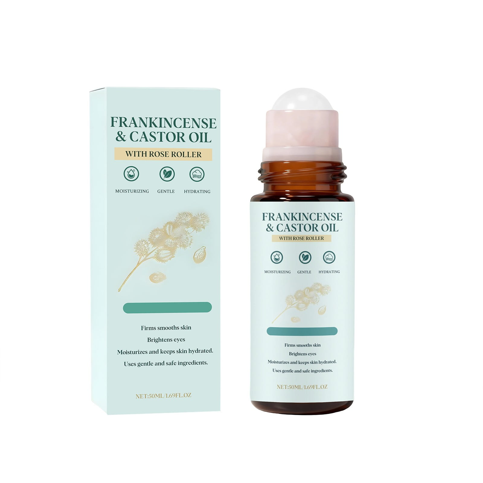 Frankincense and Castor Oil Rose Roller – Organic Cold-Pressed Castor ...