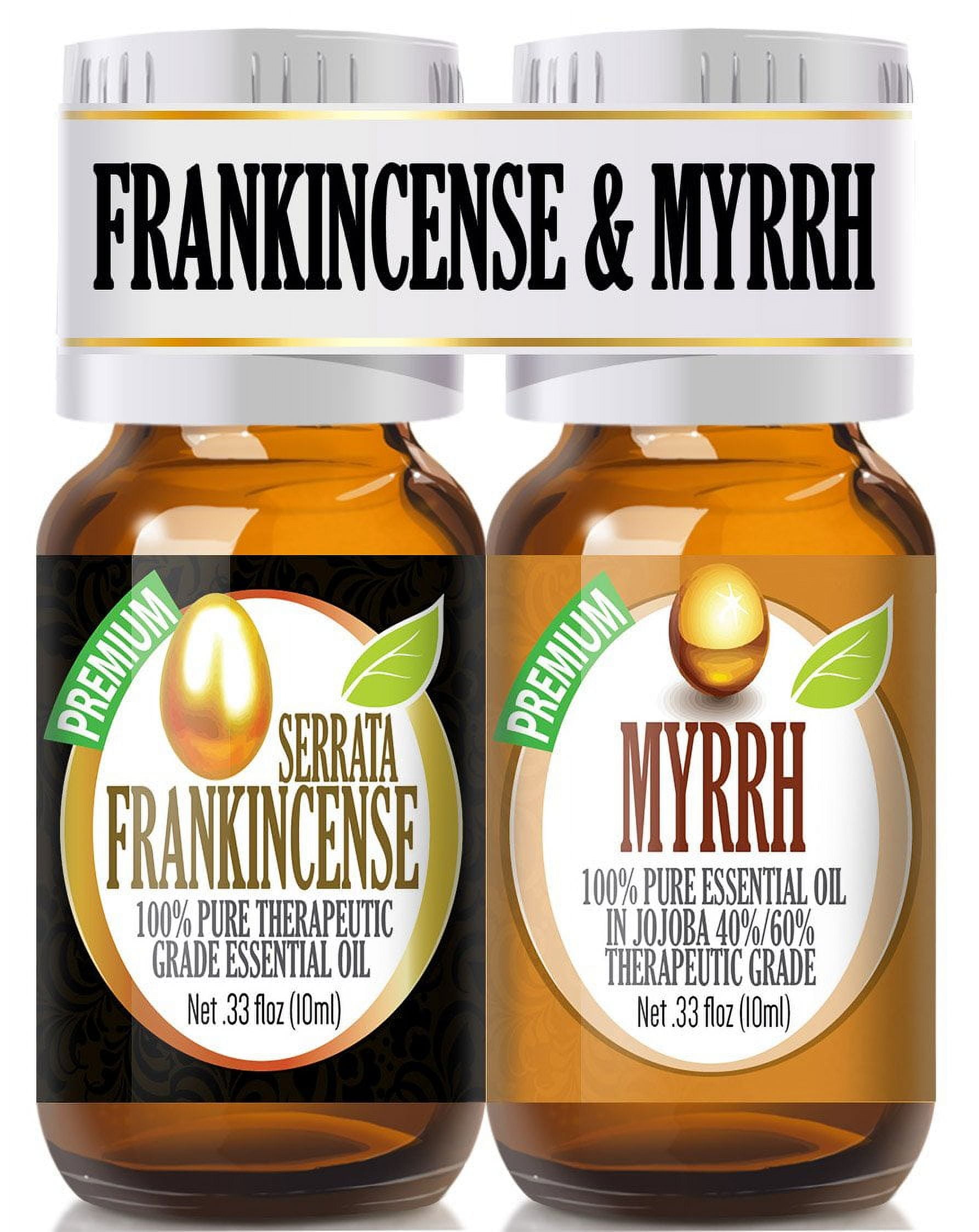 Frankincense and Myrrh Essential Oil Combo Pack 100 Pure, Best Therapeutic Grade Essential Oil ...