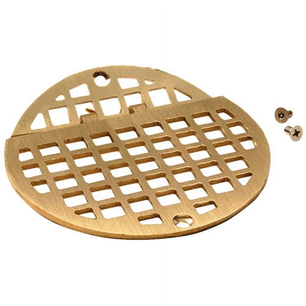 Franklin - 102-1153 - Hinged 5 1/2 in Round Brass Floor Drain Strainer ...