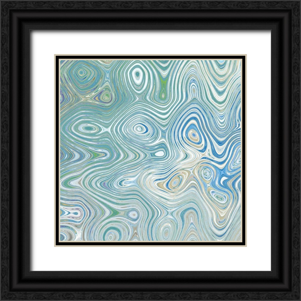 Franklin 12x12 Black Ornate Wood Framed with Double Matting Museum Art ...