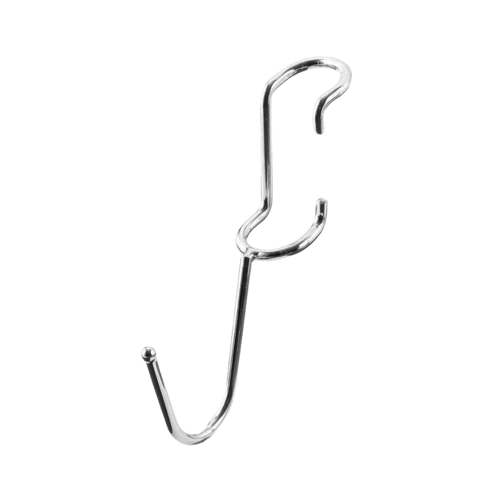 J-Hook Shelf Pole Hooks for Wire Shelving – 5 Pack – Chrome Metal ...
