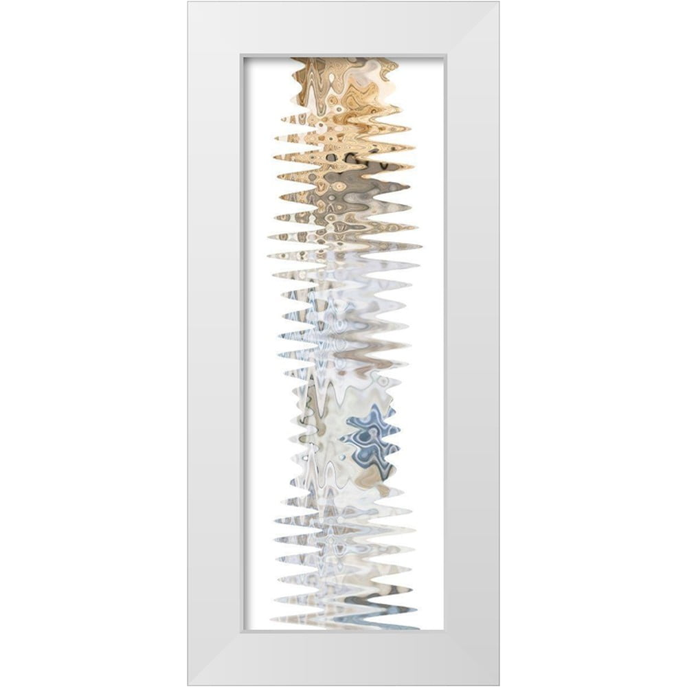 Franklin 8x14 White Modern Wood Framed Museum Art Print Titled - Wavy I ...