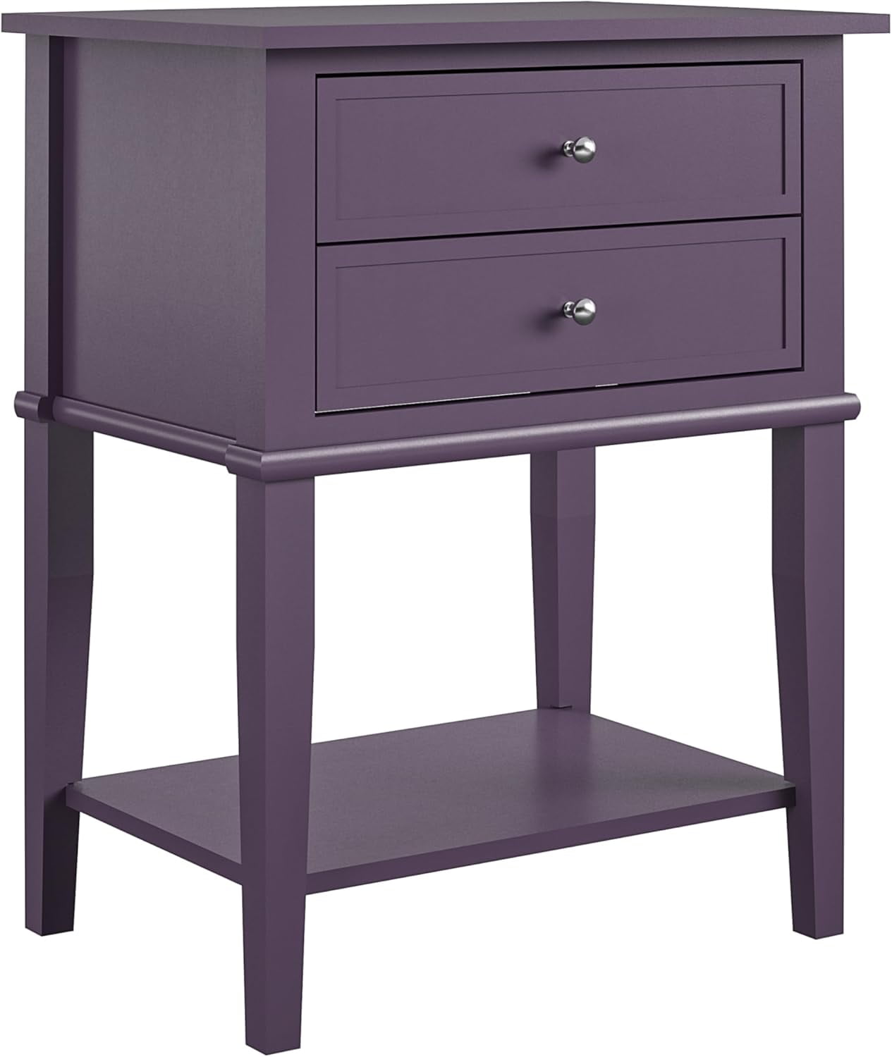 Franklin Accent Table with 2 Drawers, Purple - Walmart.com