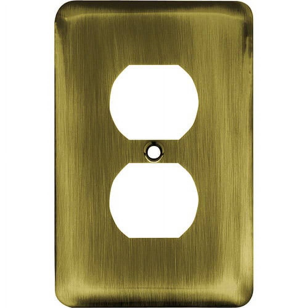 Franklin Brass 64111 Stamped Steel Round Single Duplex Outlet Wall ...