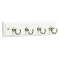 Franklin Brass 9 in. Key Rail with 4 Hooks in Black and Satin Nickel ...
