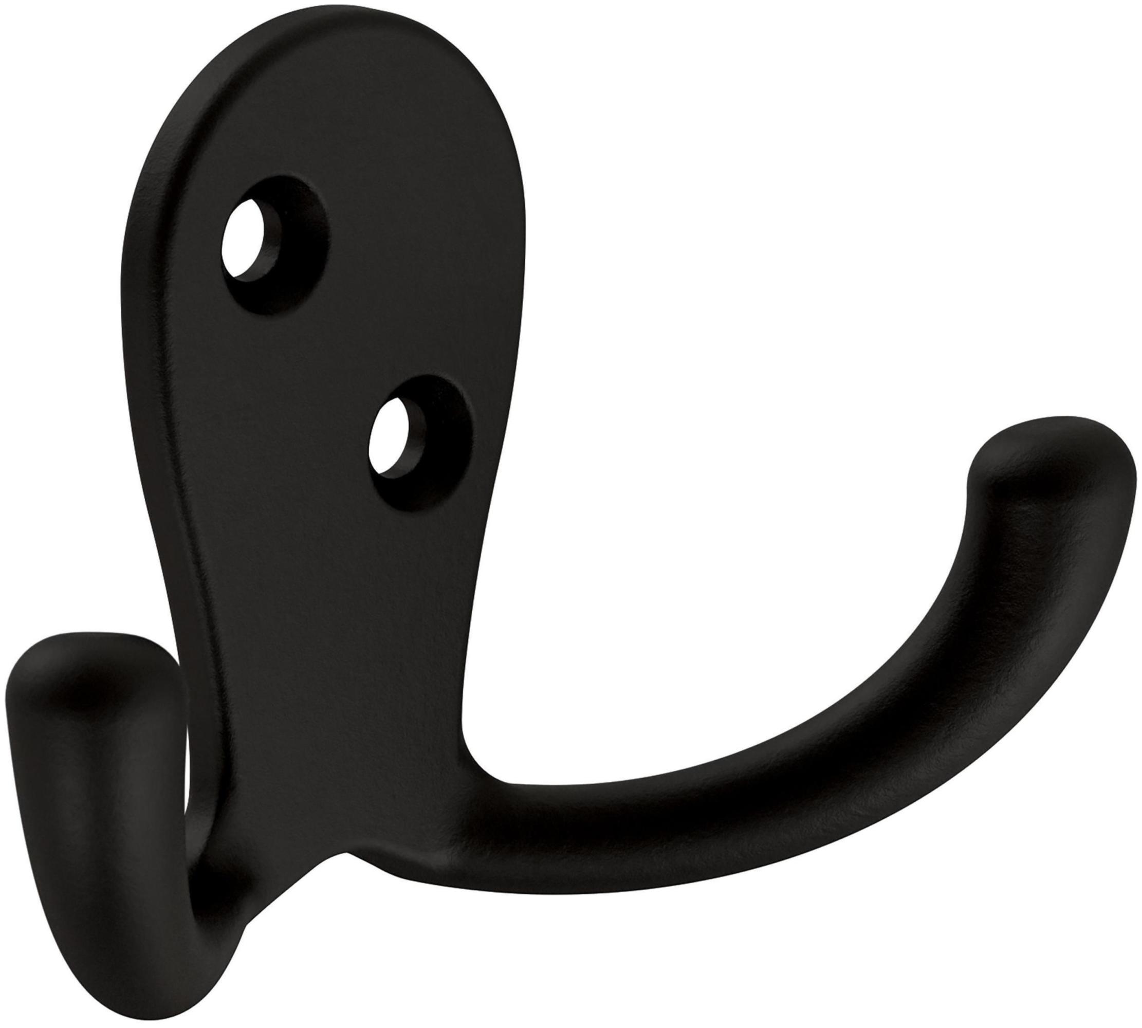 Franklin Brass B12092k-C Basics Double Hook Robe Hook - Black - Walmart.com