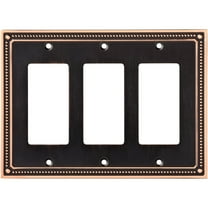 Franklin Brass Classic Beaded Triple Decorator Wall Plate in Pure White ...