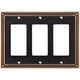 Franklin Brass Classic Beaded Triple Decorator Wall Plate in Bronze ...