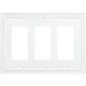 Franklin Brass Classic Beaded Triple Decorator Wall Plate in Pure White ...