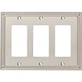 Franklin Brass Classic Beaded Triple Decorator Wall Plate in Satin ...