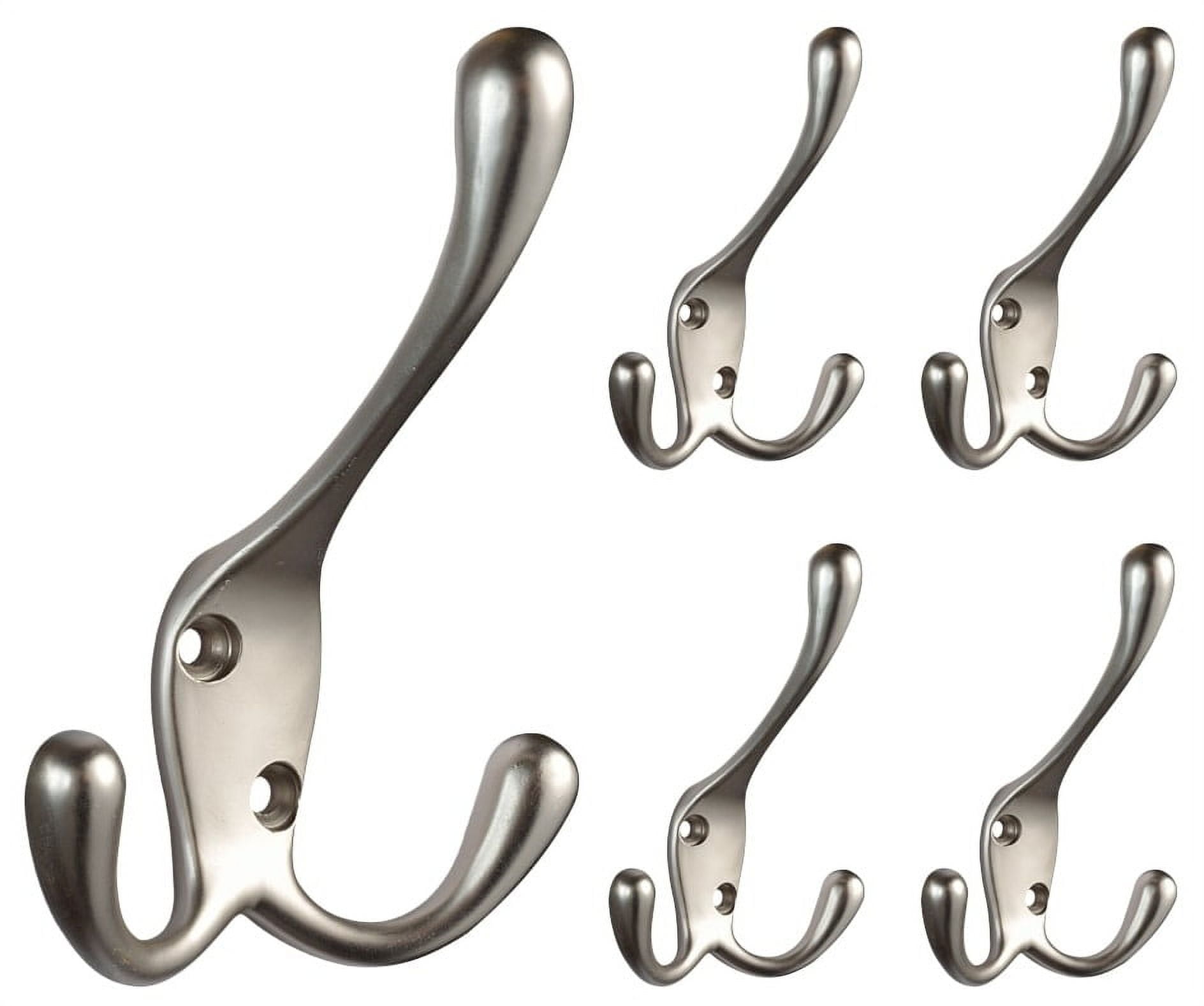 Franklin Brass Hook With 3 Prongs In Satin Nickel, 5 Pack - Walmart.com