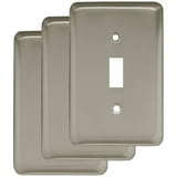 Franklin Brass Stamped Round Single Switch Wall Plate in Satin Nickel ...