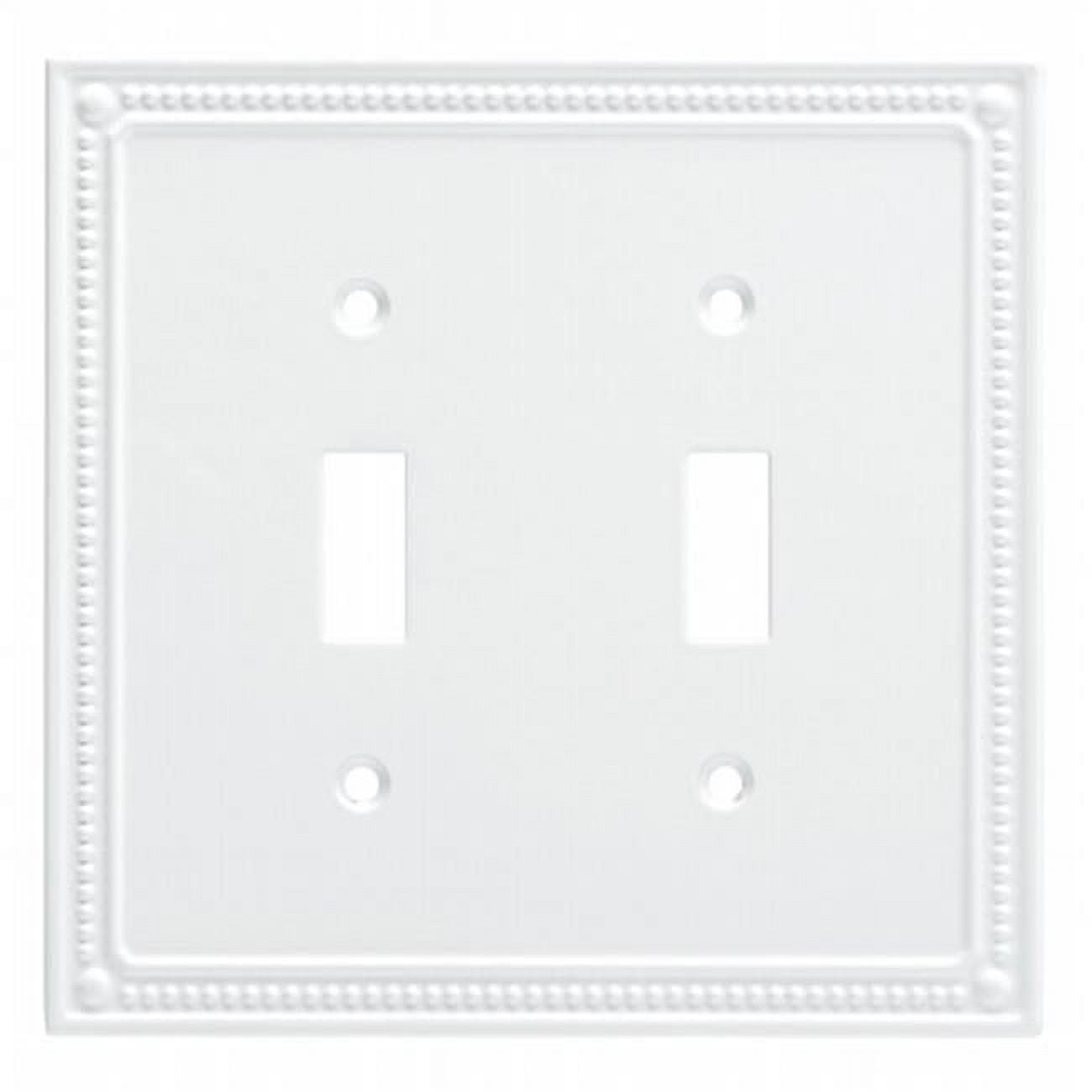 Franklin Brass W35061-PW-C Classic Beaded Double Switch Wall Plate ...