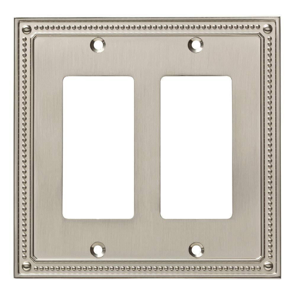 Franklin Brass W35065-SN Classic Beaded Double GFCI Decora Cover Plate ...