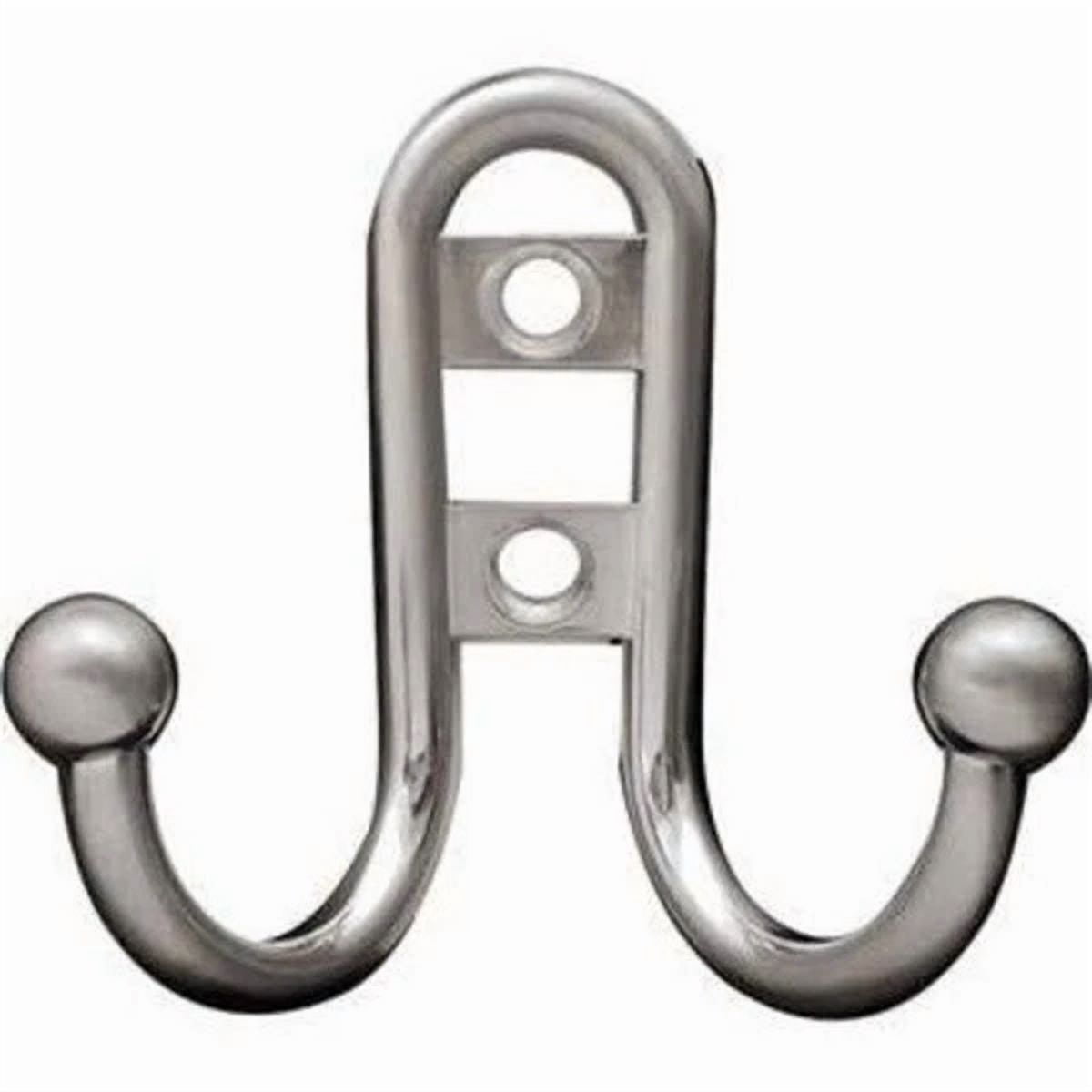 Franklin Brass Wall Mounted Decorative Double Robe Hook Metal In Gray ...