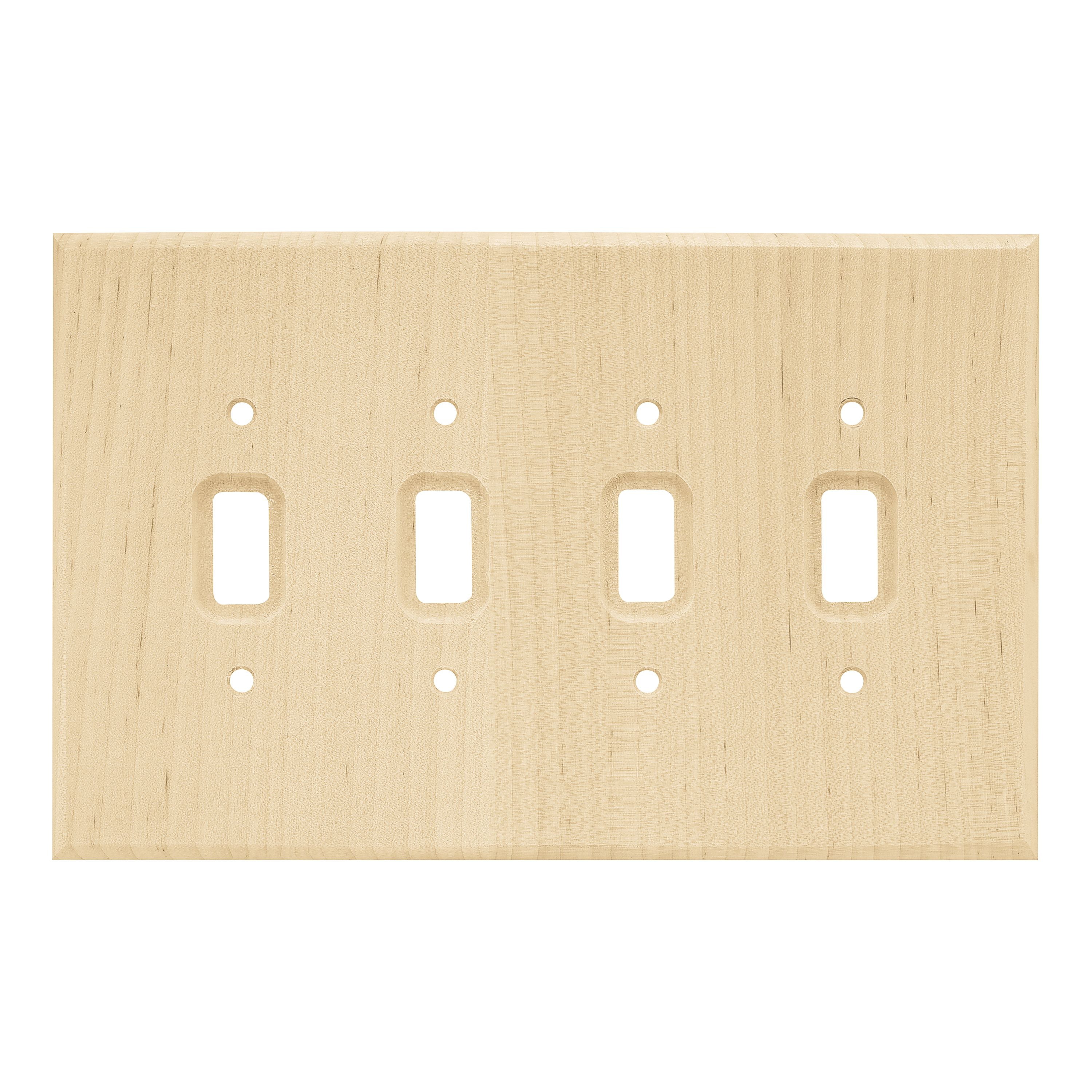 Franklin Brass W10851-UN-C Wood Square Quad Decorator Wall Plate ...
