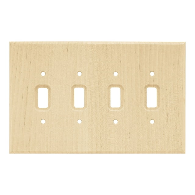 Franklin Brass Wood Square Quad Switch Wall Plate - Walmart.com