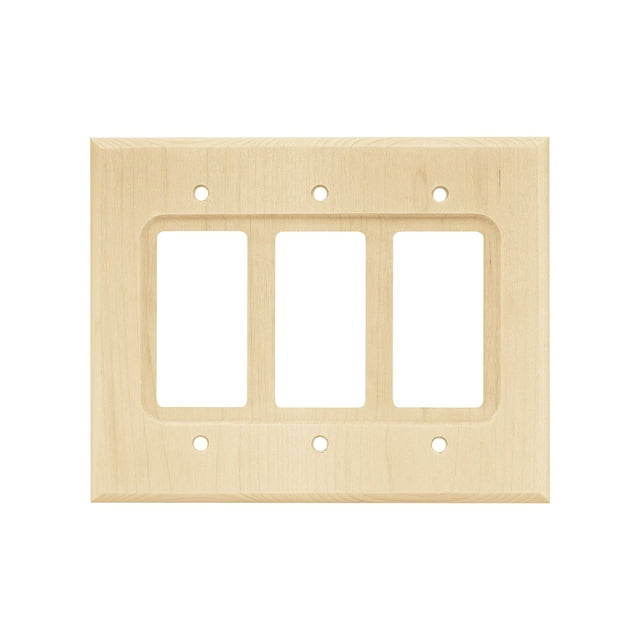 Franklin Brass Wood Square Triple Decorator Wall Plate - Walmart.com
