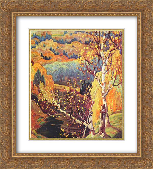 Franklin Carmichael 2x Matted 20x22 Gold Ornate Framed Art Print ...