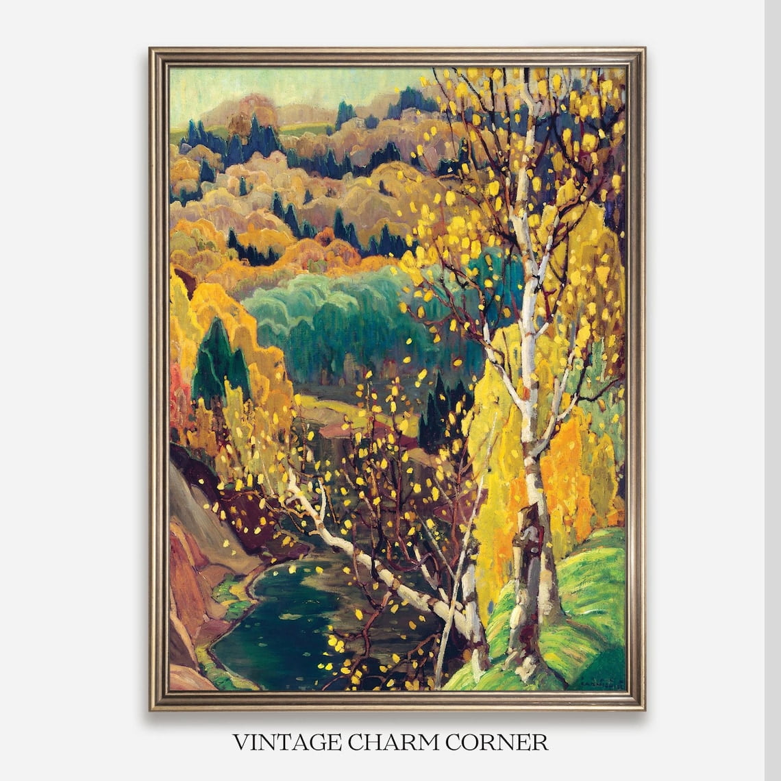 Franklin Carmichael October Gold 1922 Autumn Landscape Vintage Canadian ...