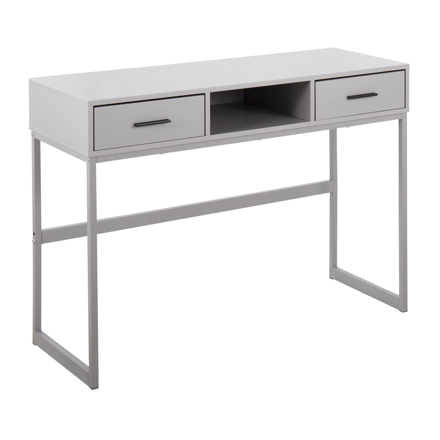 Franklin Contemporary Console Table in Grey Metal and Grey Wood by ...