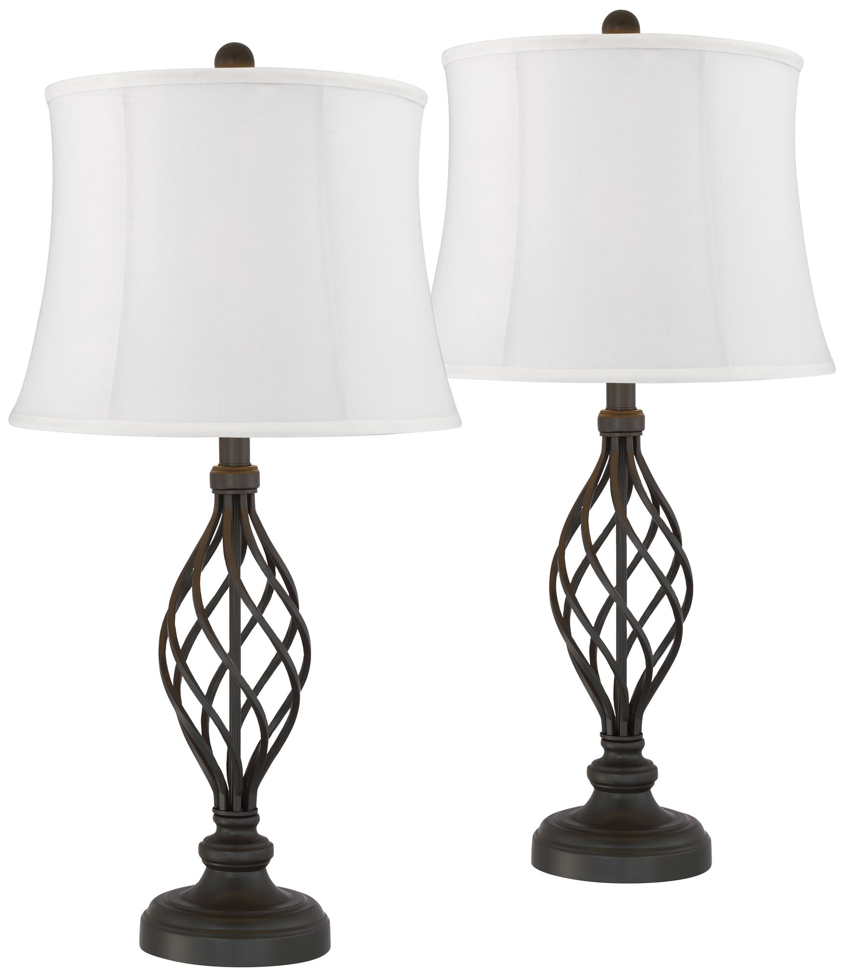 Franklin Iron Works Annie Modern Industrial Table Lamps 28" Tall Set of ...