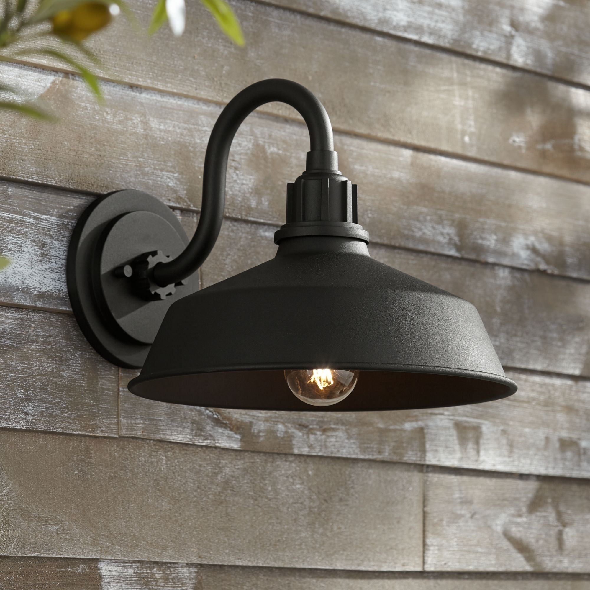 Franklin Iron Works Arnett Rustic Outdoor Wall Light Fixture Black ...