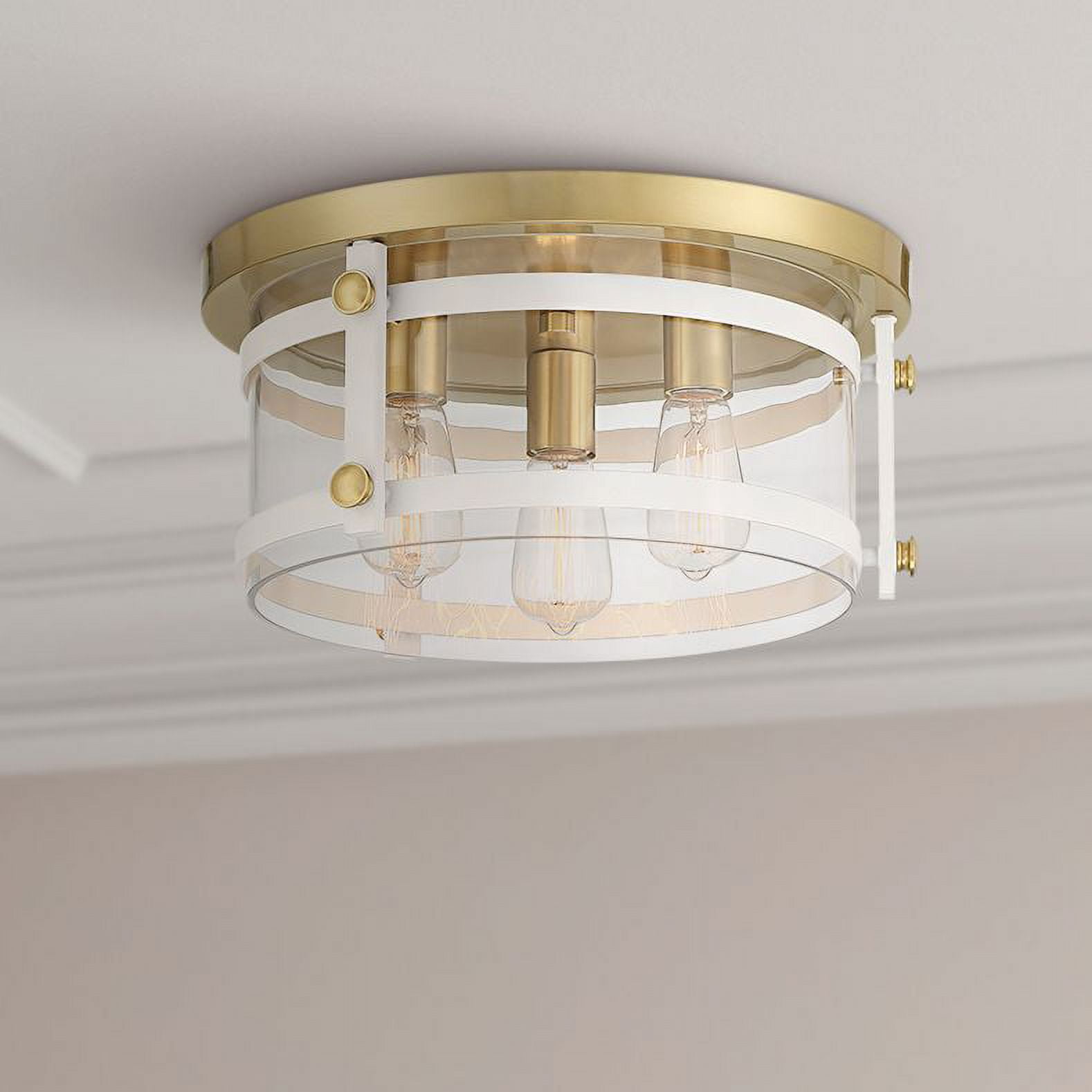 Franklin Iron Works Eagleton Modern Ceiling Light Flush Mount Fixture ...