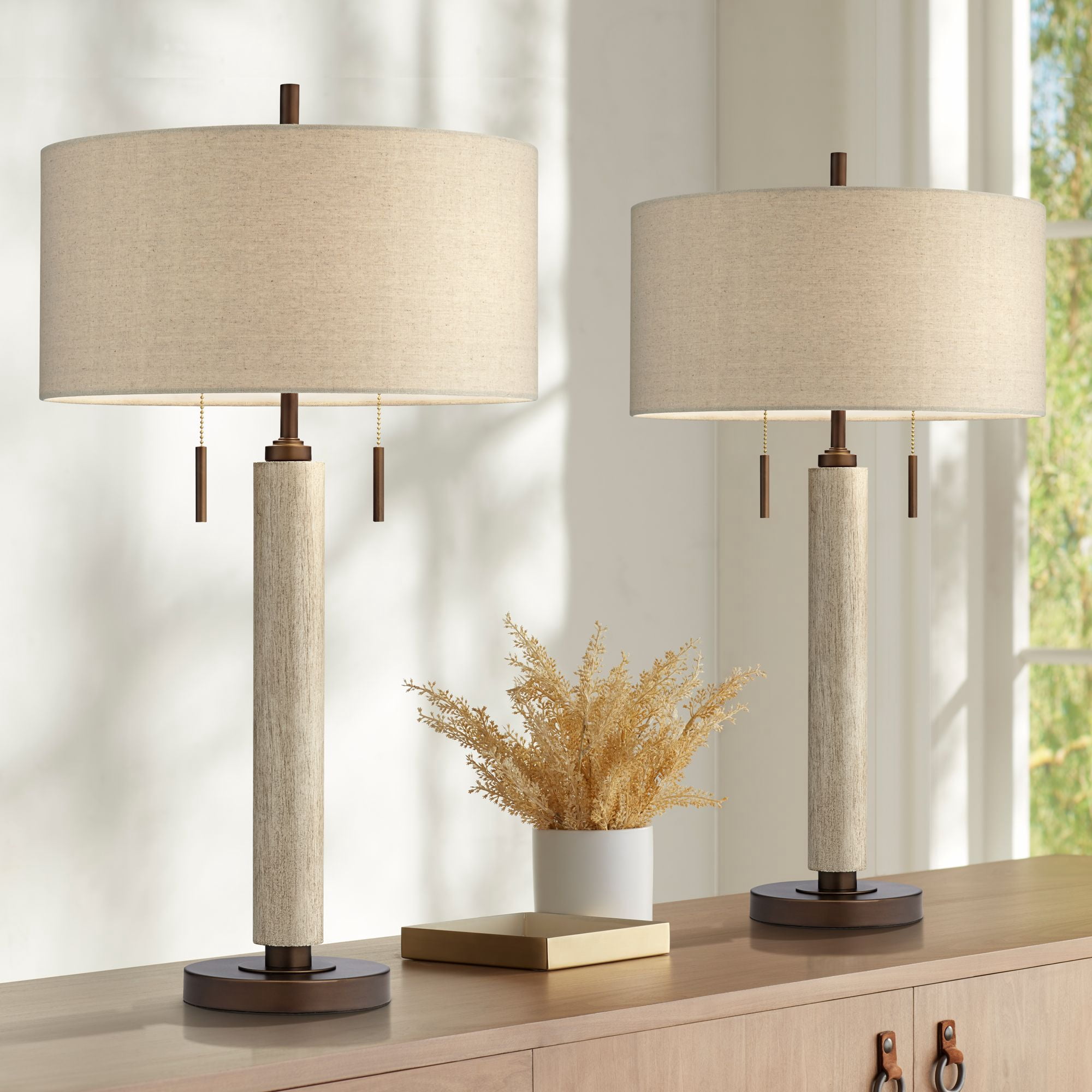 Franklin Iron Works Hugo 28 1/2" Tall Rustic End Table Lamps Set of 2 ...