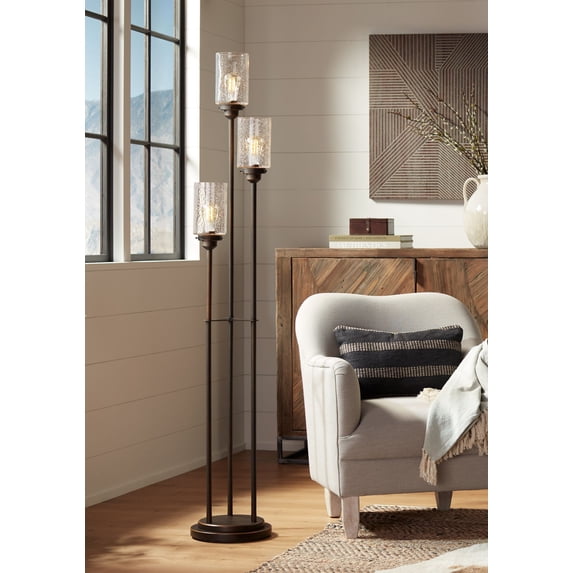 Franklin Iron Works Libby 66" Tall 3-Light Dimmable LED Tree Floor Lamp ...