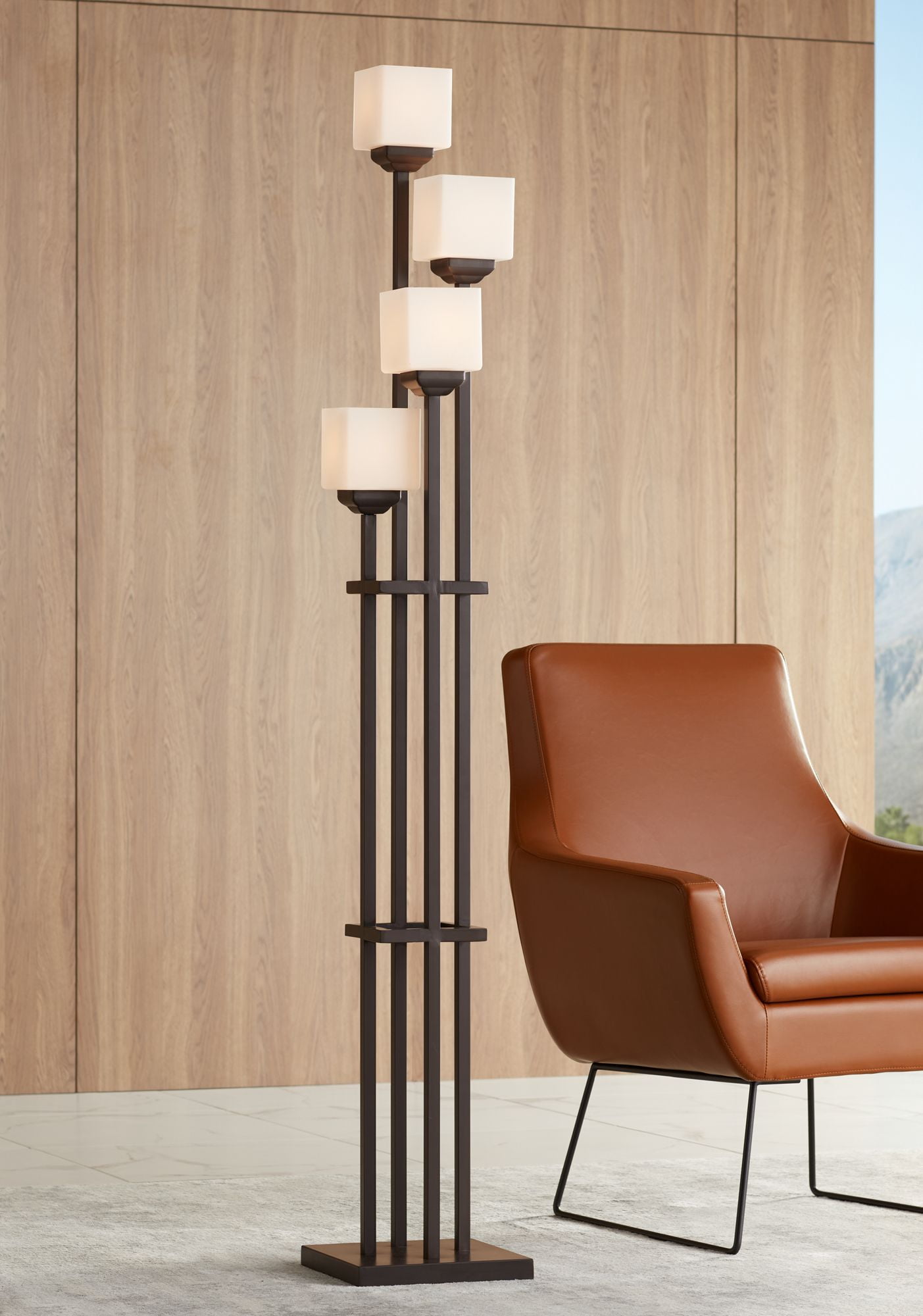 Franklin Iron Works Light Tree Rustic Mission 72 1/2" Tall Floor Lamp ...